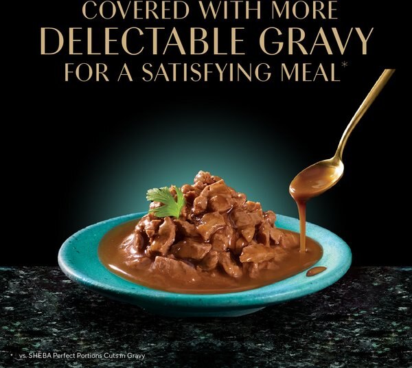 SHEBA Gravy Indulgence Beef Entree in Extra Gravy Grain-Free Adult Wet ...