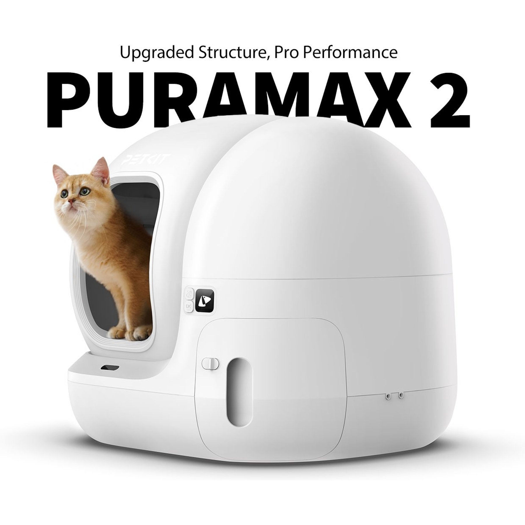 PETKIT PuraMax 2 Self Cleaning Cat Litter Box, White, X-Large: 24-in ...
