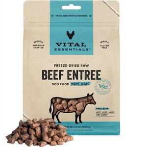 VITAL ESSENTIALS Freeze-Dried Raw Beef Entree Mini Nibs Dog Food, 5.5 ...