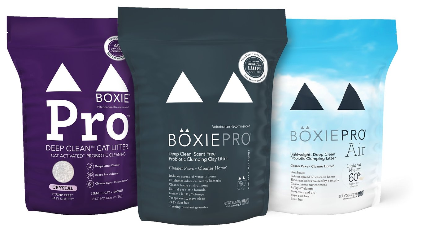 BOXIECAT Self-Cleaning Probiotic Clumping Clay Cat & Kitty Litter, 40 ...