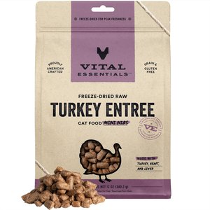 VITAL ESSENTIALS Freeze-Dried Raw Pork Mini Nibs Entree Cat Food, 12-oz ...