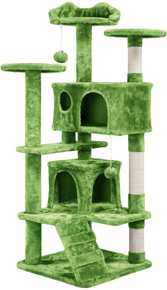 YAHEETECH Cat Scratching Tree, 54-in, Green - Chewy.com