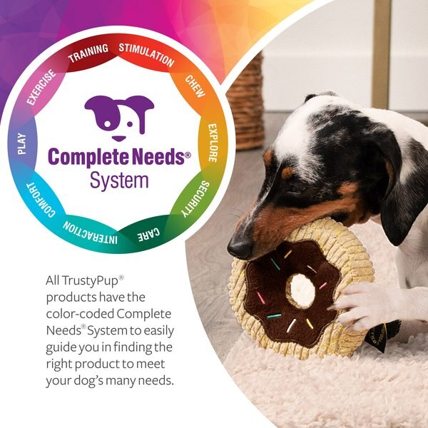 TRUSTYPUP Donut Tough Squeaky Dog Chew Toy, Chocolate, Small - Chewy.com
