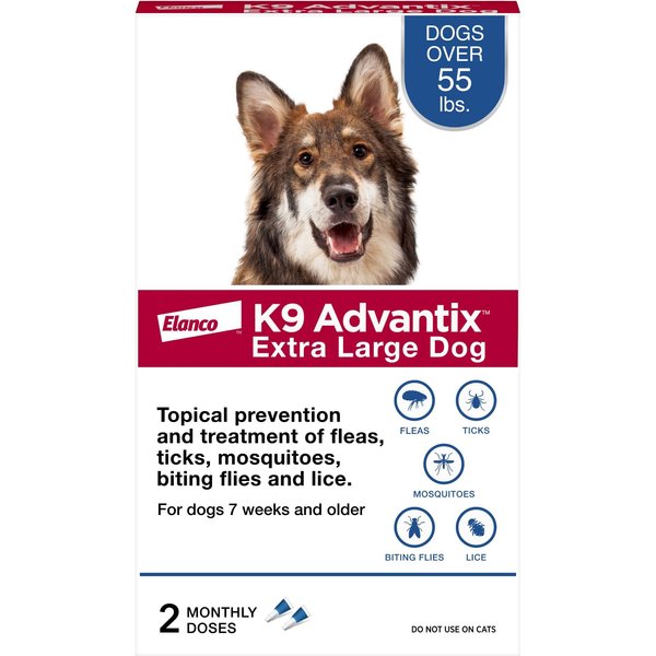 K9 ADVANTIX Flea, Tick & Mosquito Prevention for X-Large Dogs, Over 55 ...