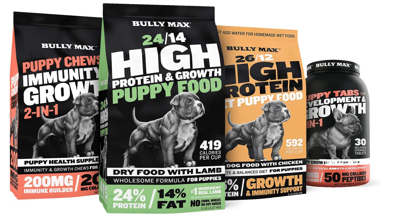 BULLY MAX 24/14 High-Protein & Growth Lamb Dry Puppy Food, 5-lb bag ...
