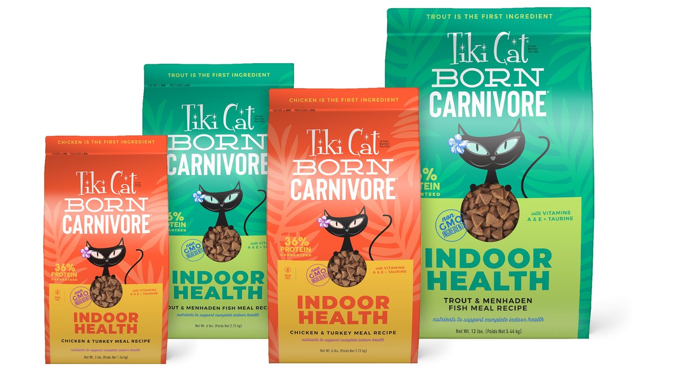 TIKI CAT Born Carnivore Indoor Health Chicken & Turkey Meal Dry Cat ...