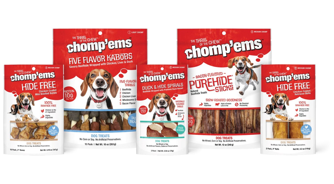 CHOMP'EMS Pig Ear Chews Dog Treats, 5 count - Chewy.com