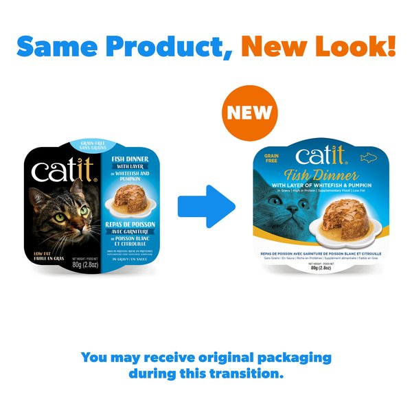 CATIT Dinner Ocean Fish with Whitefish & Pumpkin Cat Wet Food, 2.8-oz ...