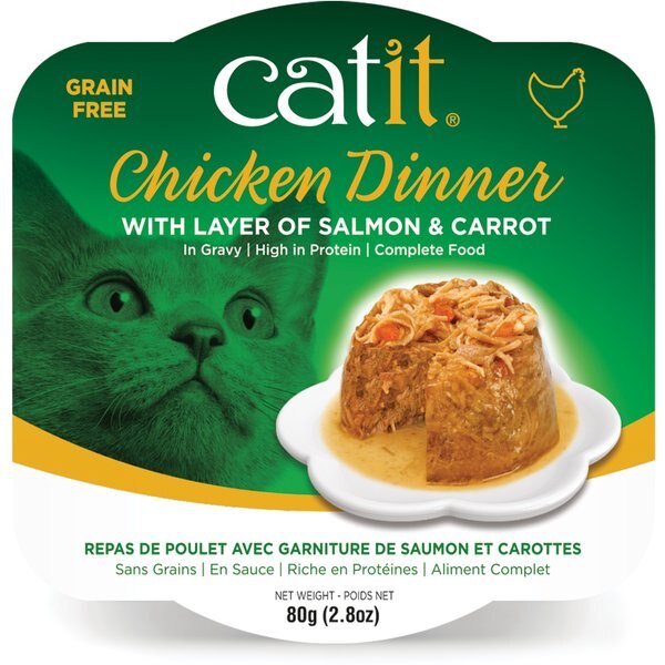 CATIT Dinner Chicken with Salmon & Carrot Cat Wet Food, 2.8-oz can - Chewy.com