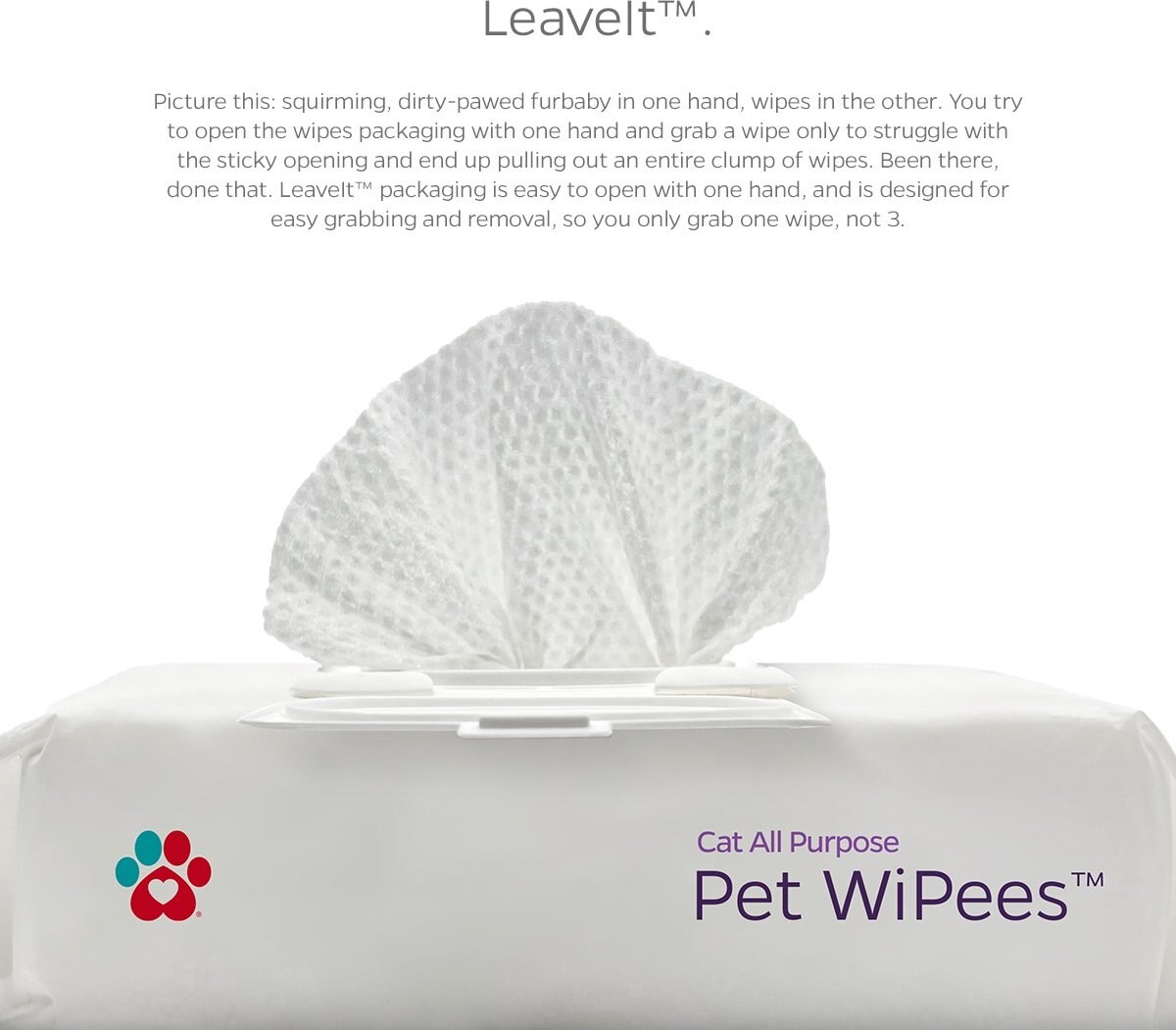 PET PARENTS Pet WiPees Natural Scent All Purpose Cat Cleaning Wipes ...