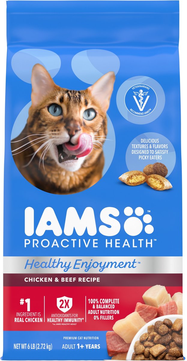 IAMS Proactive Health Healthy Enjoyment Immune Support Chicken & Beef ...