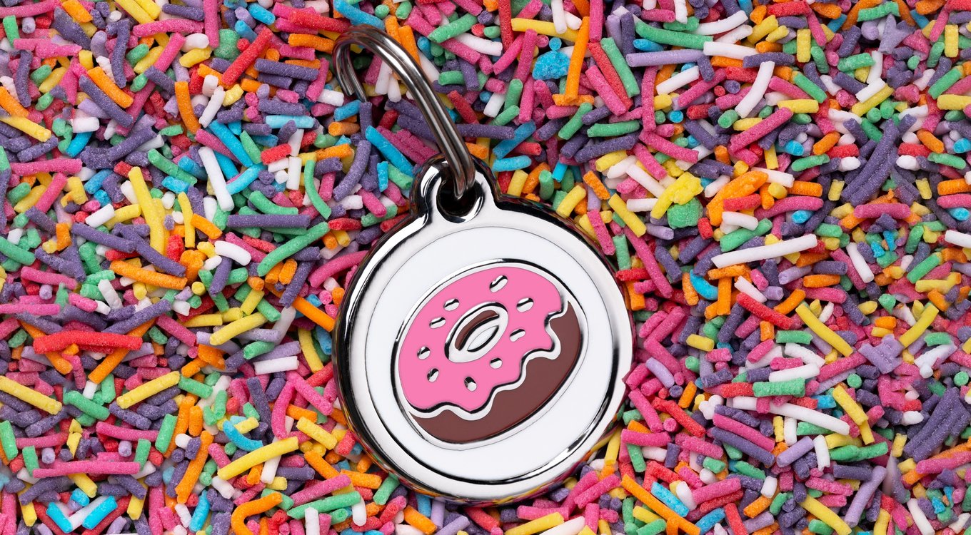 RED DINGO Smiley Face Stainless Steel Personalized Dog & Cat ID Tag ...