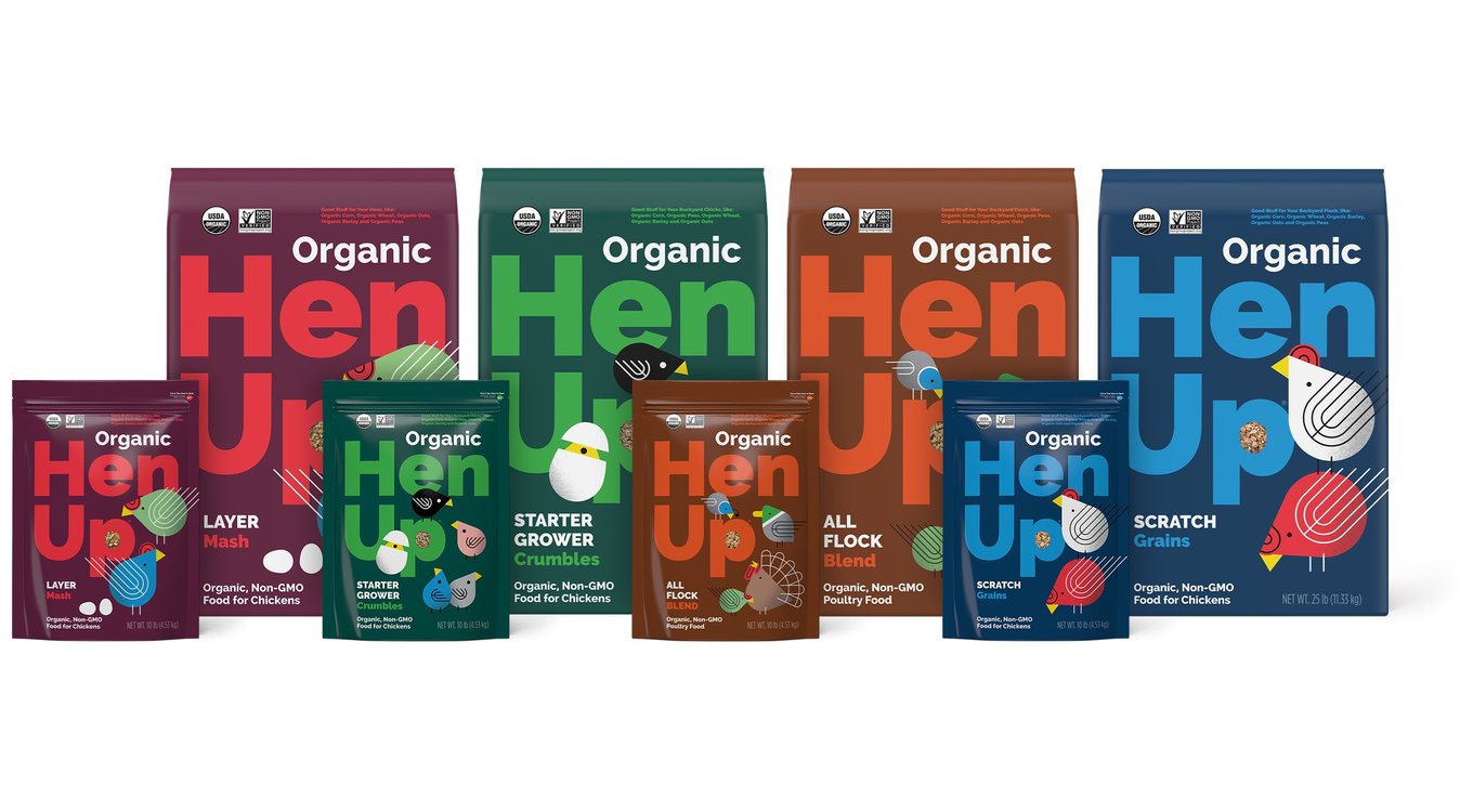 HEN UP Starter Grower Organic Non-GMO 18% Protein Chicken Feed, 25-lb ...