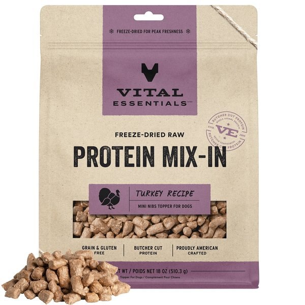 VITAL ESSENTIALS Protein Mix-In Rabbit Recipe Mini Nibs Grain-Free ...