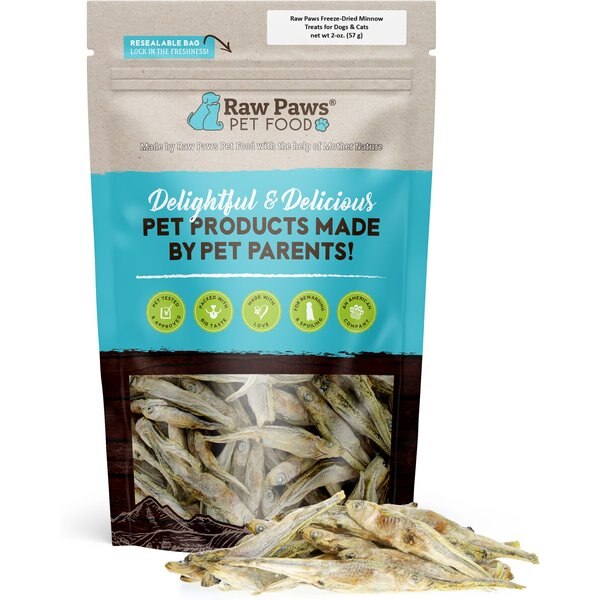 RAW PAWS Freeze-Dried Smelt Minnows Raw Dog & Cat Treats, 2-oz bag - Chewy.com