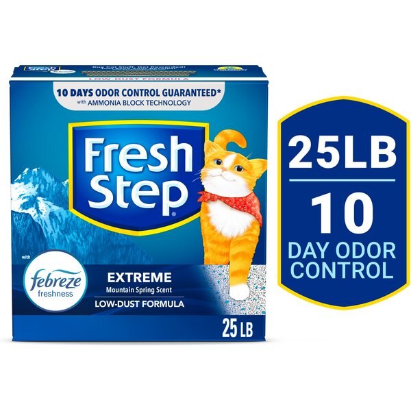 FRESH STEP Lightweight Extreme Febreze Scented Clumping Clay Cat Litter ...