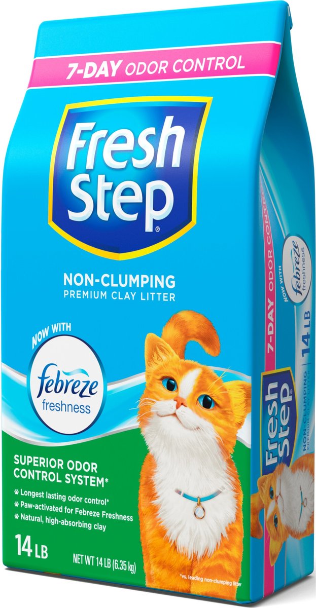 FRESH STEP Premium Scented Non-Clumping Cat Litter, 14-lb - Chewy.com
