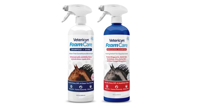 VETERICYN FoamCare Equine Medicated Shampoo, 32-fl oz bottle - Chewy.com