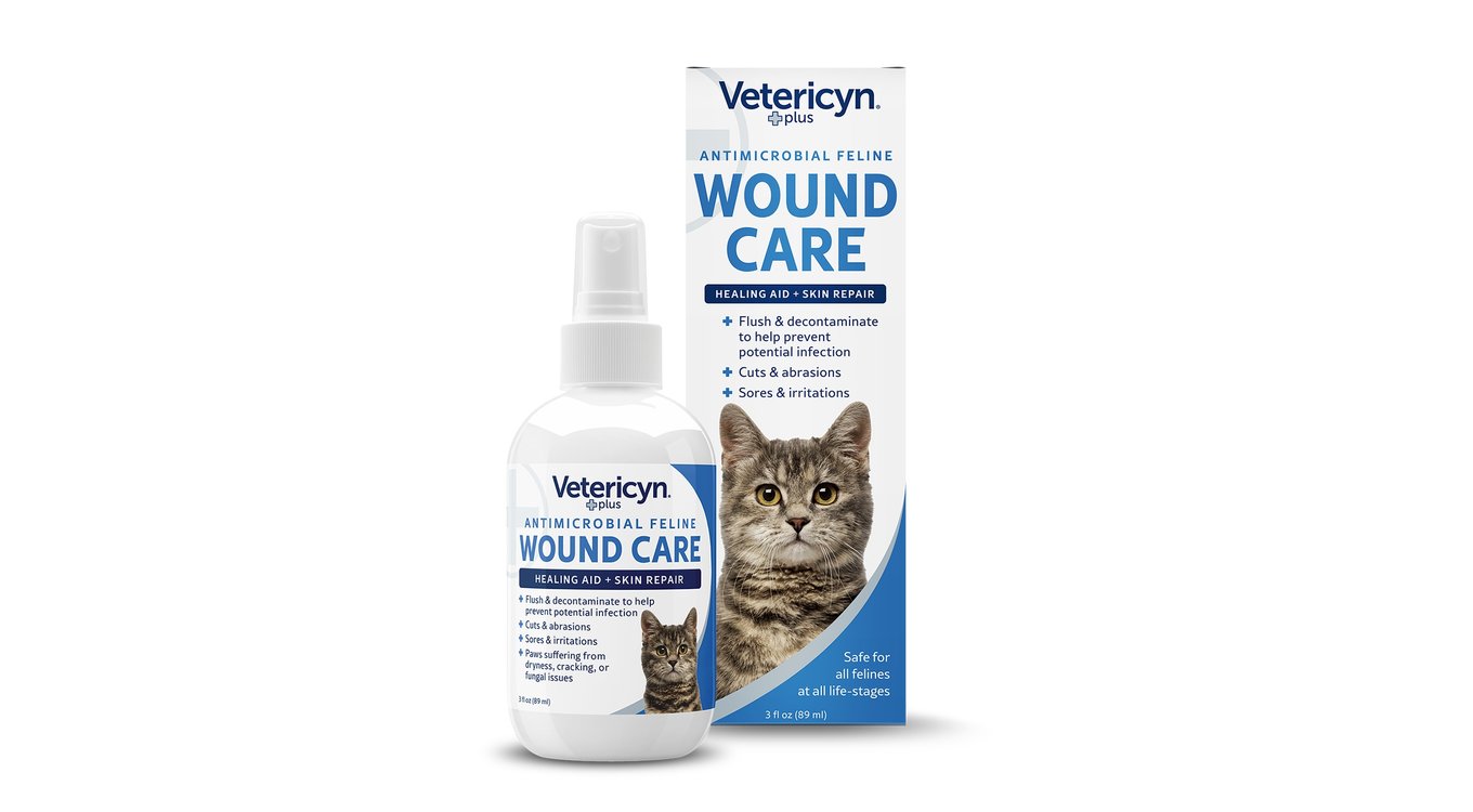 VETERICYN Plus Antimicrobial Cat Wound Care Spray, 3-fl oz bottle ...