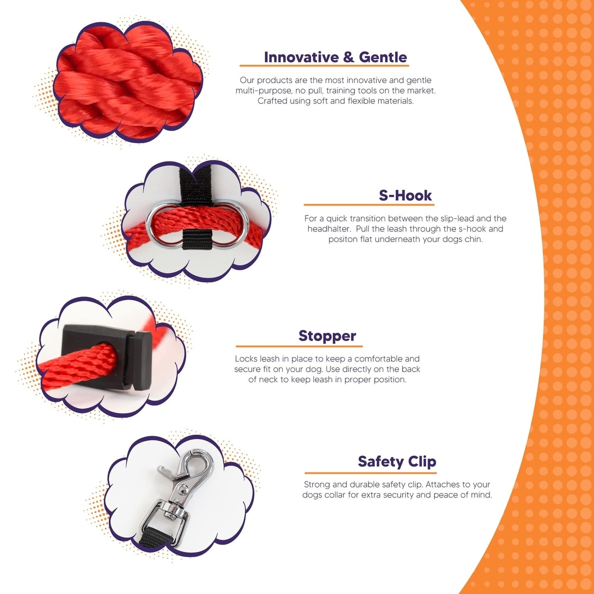 HEATHER'S HEROES The Sidekick Transitional Dog Training Leash, Blue ...