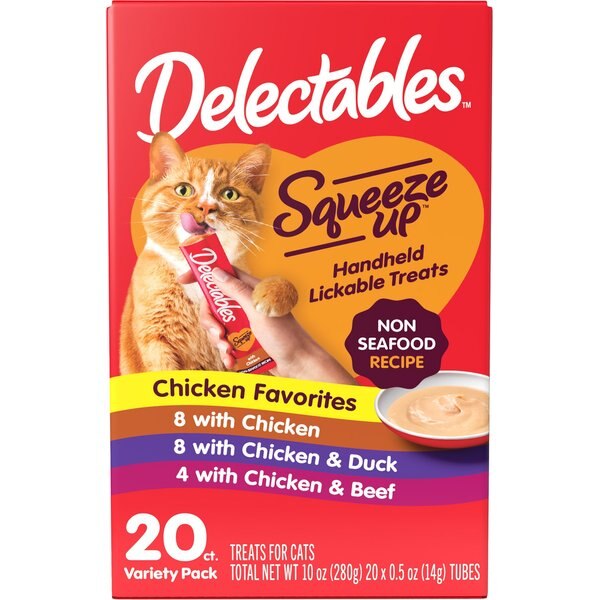 TEMPTATIONS Creamy Puree with Chicken Lickable Cat Treats, 0.425-oz ...