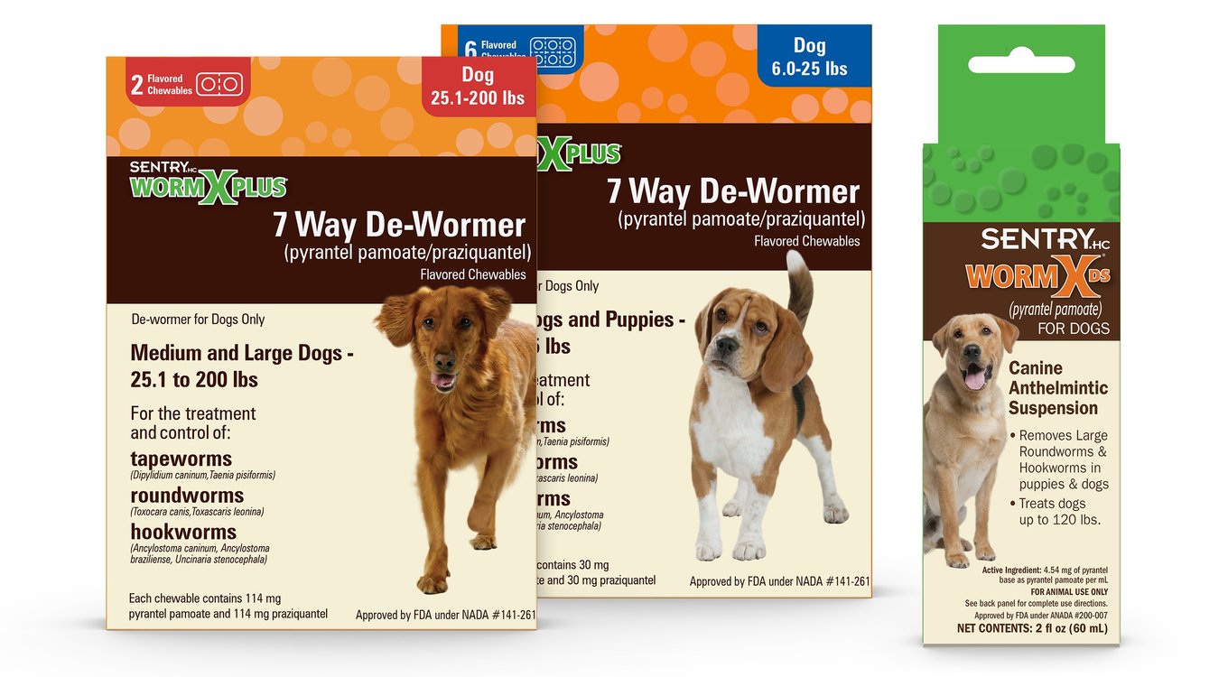 SENTRY HC WormX Plus 7 Way Dewormer for Hookworms, Roundworm ...