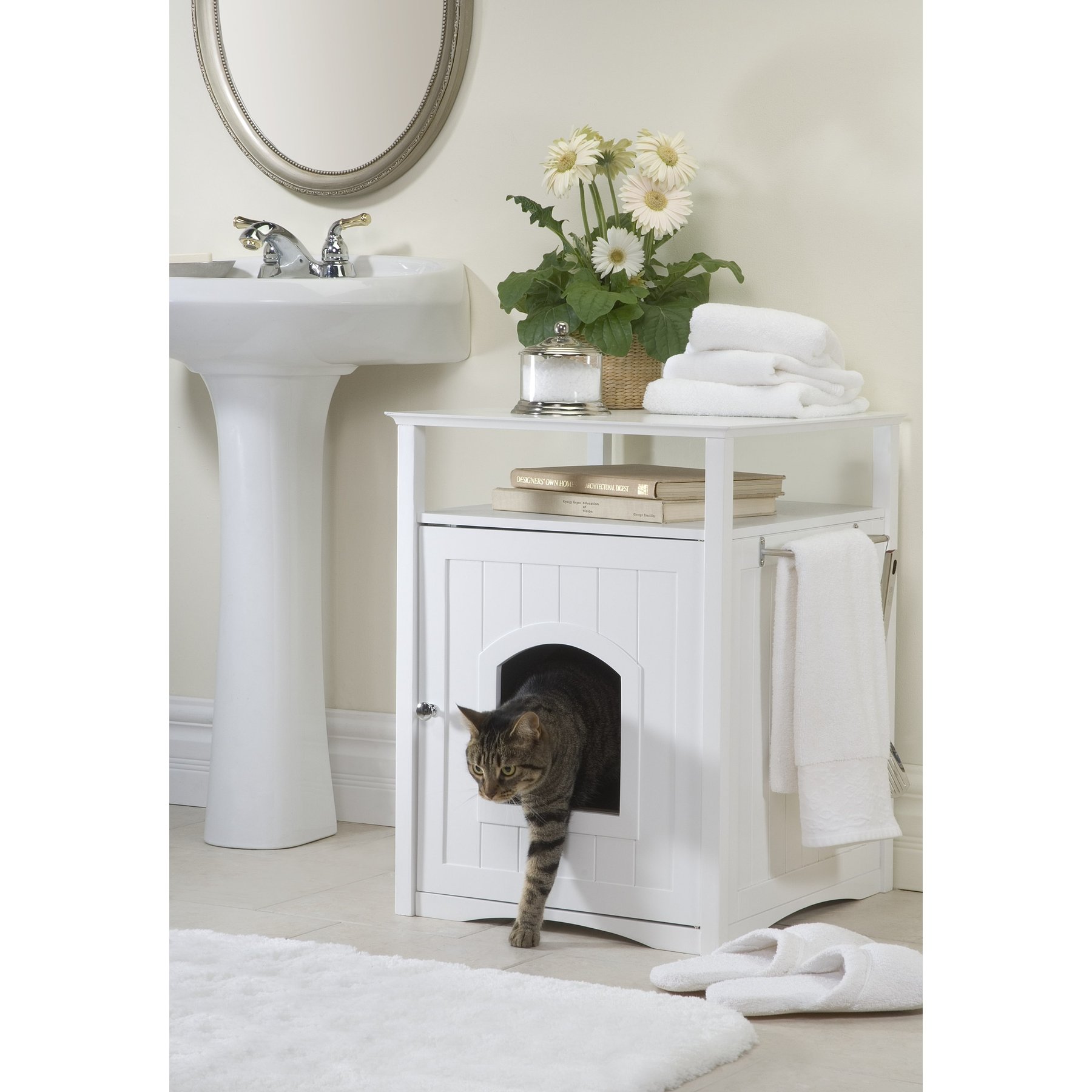 Merry cat washroom bench store