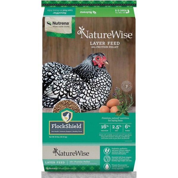NUTRENA NatureWise All Flock 20% Protein Pellet Chicken Feed, 40-lb bag ...