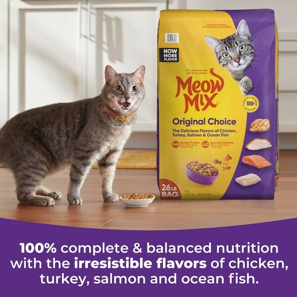 MEOW MIX Original Choice Dry Cat Food, 26-lb bag - Chewy.com