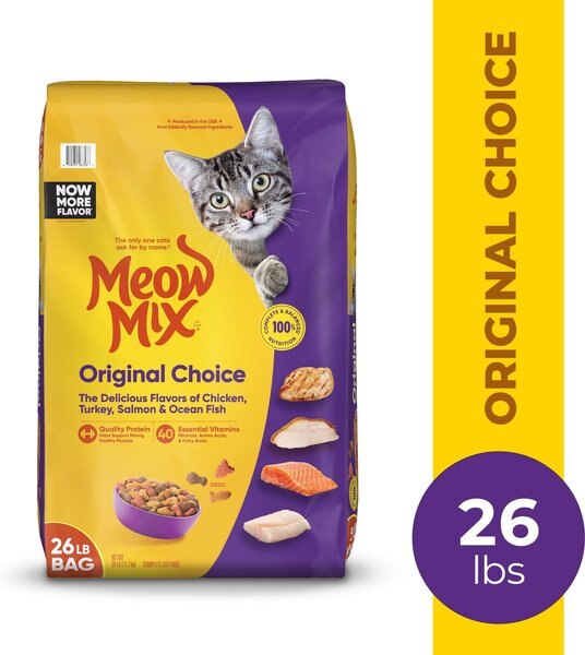 MEOW MIX Original Choice Dry Cat Food, 26-lb bag - Chewy.com