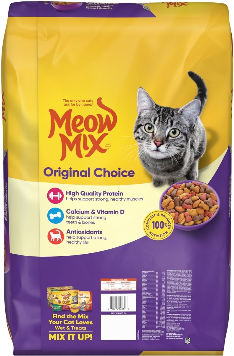 MEOW MIX Original Choice Dry Cat Food, 22-lb bag - Chewy.com
