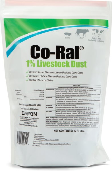ELANCO Co-Ral 1% Livestock Dust Farm Animal Insecticide, 12.5-lb ...