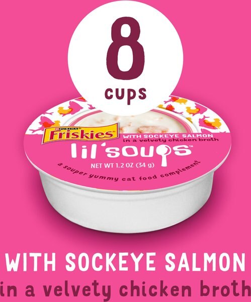 FRISKIES Lil' Soups with Sockeye Salmon in a Velvety Chicken Broth ...