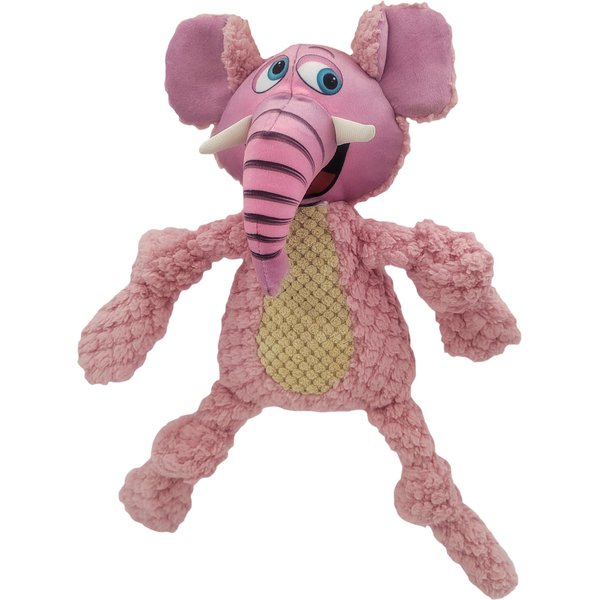 HAPPY TAILS Woolie Elephant Dog Toy, Pink - Chewy.com
