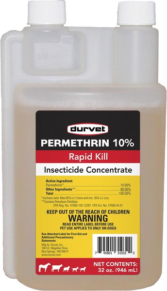 DURVET Permethrin 10% Farm Animal Insecticide, 32-fl oz bottle - Chewy.com