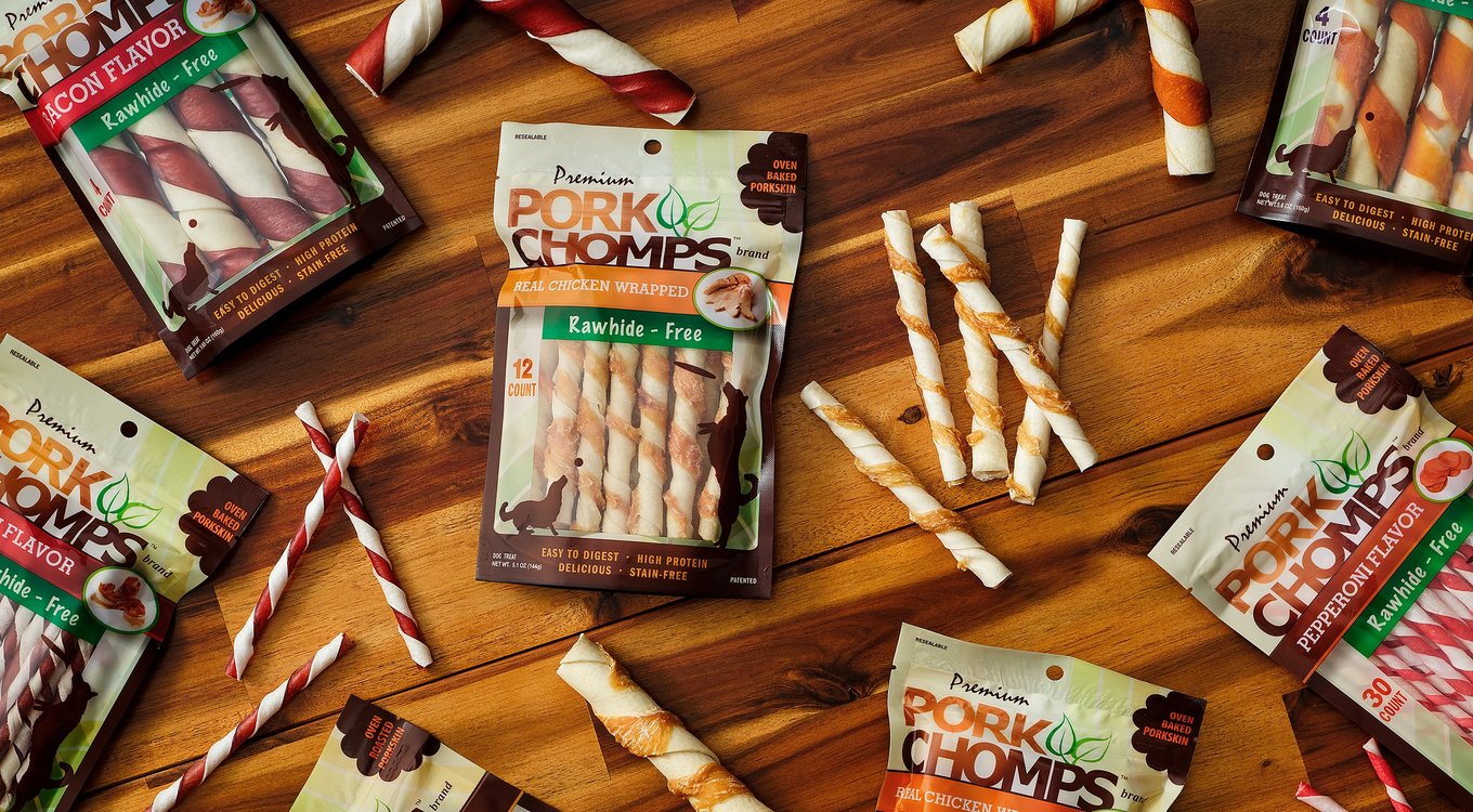 Premium Pork Chomps Roasted Pressed Bone Dog Treats (Free Shipping) | Chewy