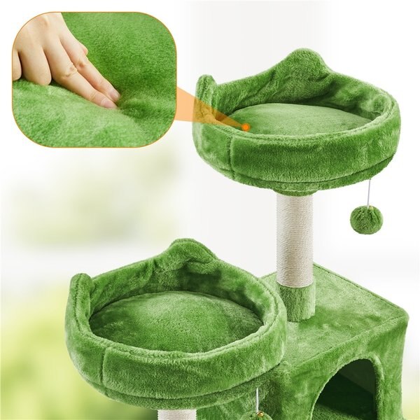 YAHEETECH Multi-Level Sisal Cat Tree, 62.2-in, Green - Chewy.com