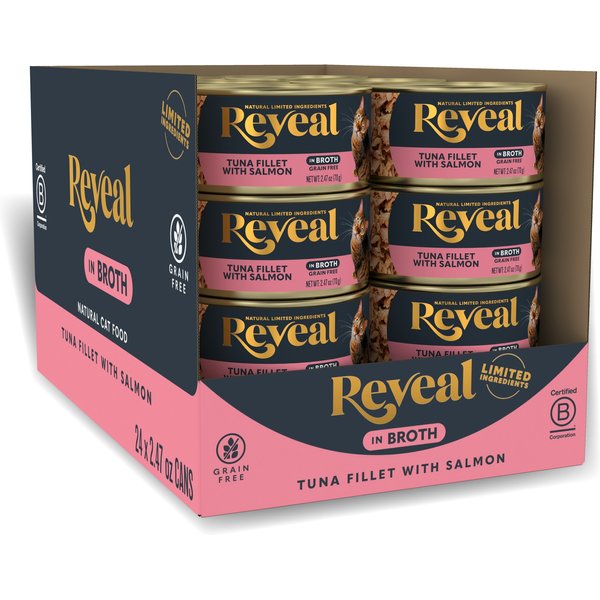 REVEAL Fish Selection Tuna in Broth Grain-Free Flaked Wet Cat Food, 2. ...