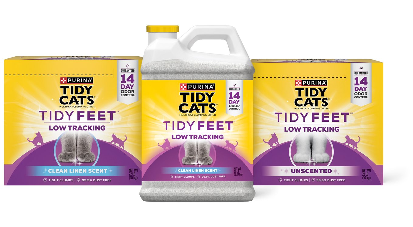 TIDY CATS Tidy Feet Low Tracking Unscented Clumping Clay Cat Litter, 20 ...