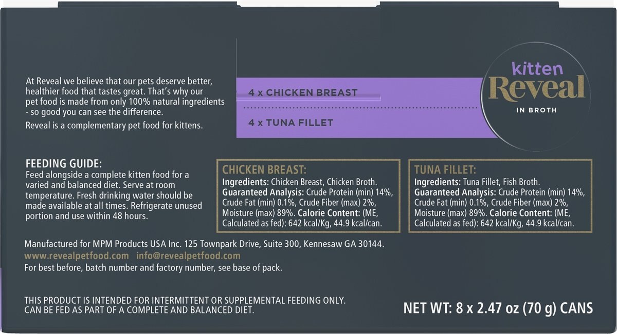 REVEAL Natural Limited Ingredient Grain-Free Chicken & Tuna in Broth ...