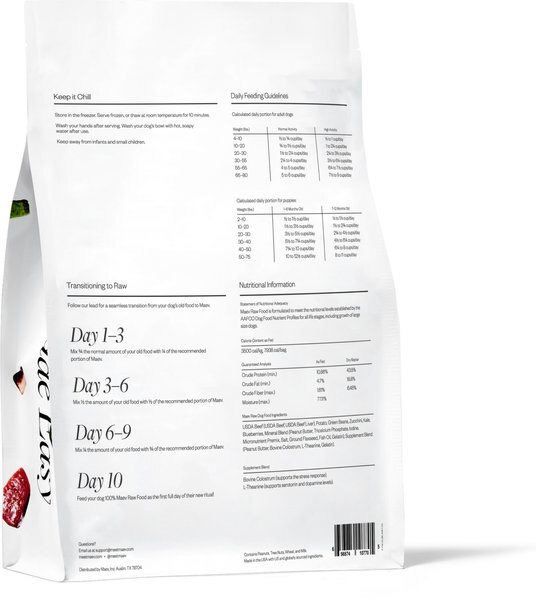 MAEV Beef Formula Supplemented for Anxiety & Calming Human-Grade Raw ...