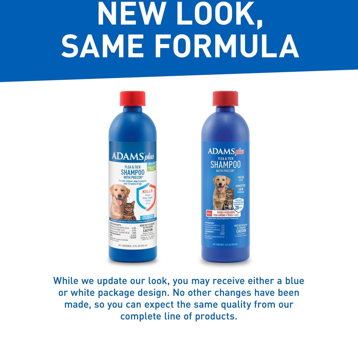 ADAMS Plus Flea & Tick Shampoo Sensitive Skin for Cats & Dogs, 12-fl oz ...