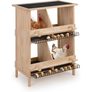 COZIWOW 2-Tier Wooden Chicken Nesting Box for Hens - Chewy.com