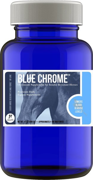 DAILY DOSE EQUINE Blue Chrome Insulin-Resistant Liquid Horse Supplement ...