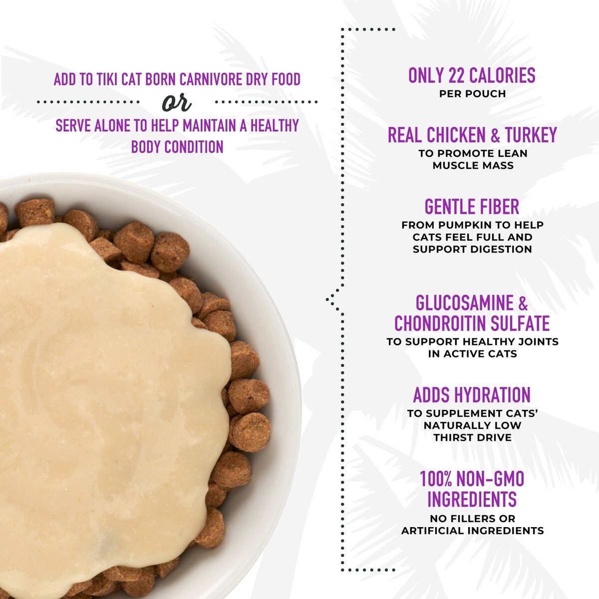 TIKI CAT Born Carnivore Fit Functional Cat Food Topper, 1.5-oz pouch ...