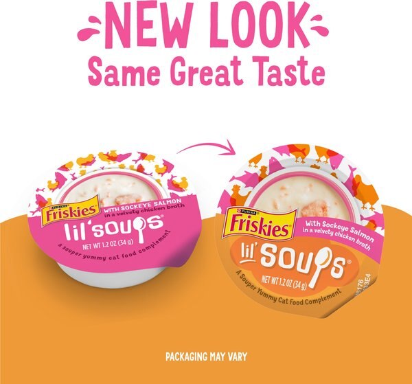 FRISKIES Lil' Soups with Sockeye Salmon in a Velvety Chicken Broth ...