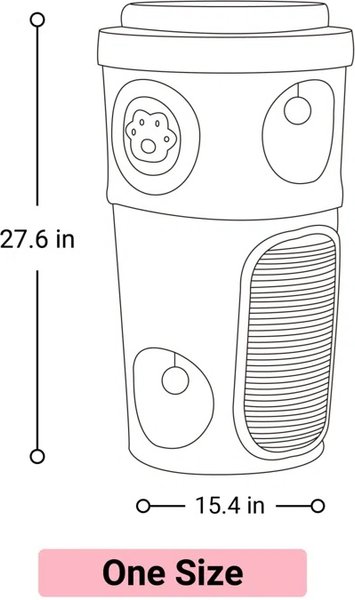 HAPPY & POLLY Coffee Cup 27.6-in Plush Cat Tree & Condo, Brown, Large ...