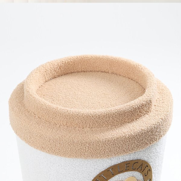 HAPPY & POLLY Coffee Cup 27.6-in Plush Cat Tree & Condo, Brown, Large ...