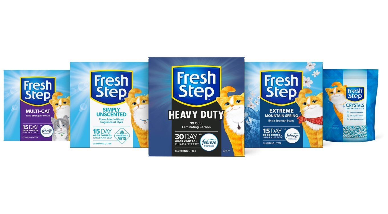 FRESH STEP Heavy Duty Febreze Freshness Odor Control Multi-Cat Clumping ...
