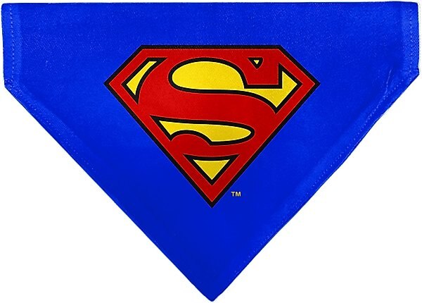 BUCKLE DOWN DC Comics Superman Shield Logo Dog Bandana Chewy